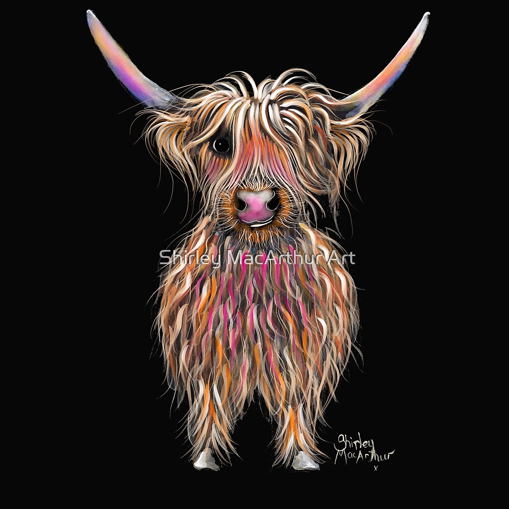 "Scottish Highland Cow ' NED ' by Shirley MacArthur" by Shirley ...
