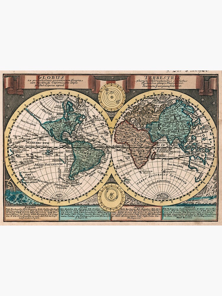 "Vintage Map of The World (1740)" Poster by BravuraMedia | Redbubble