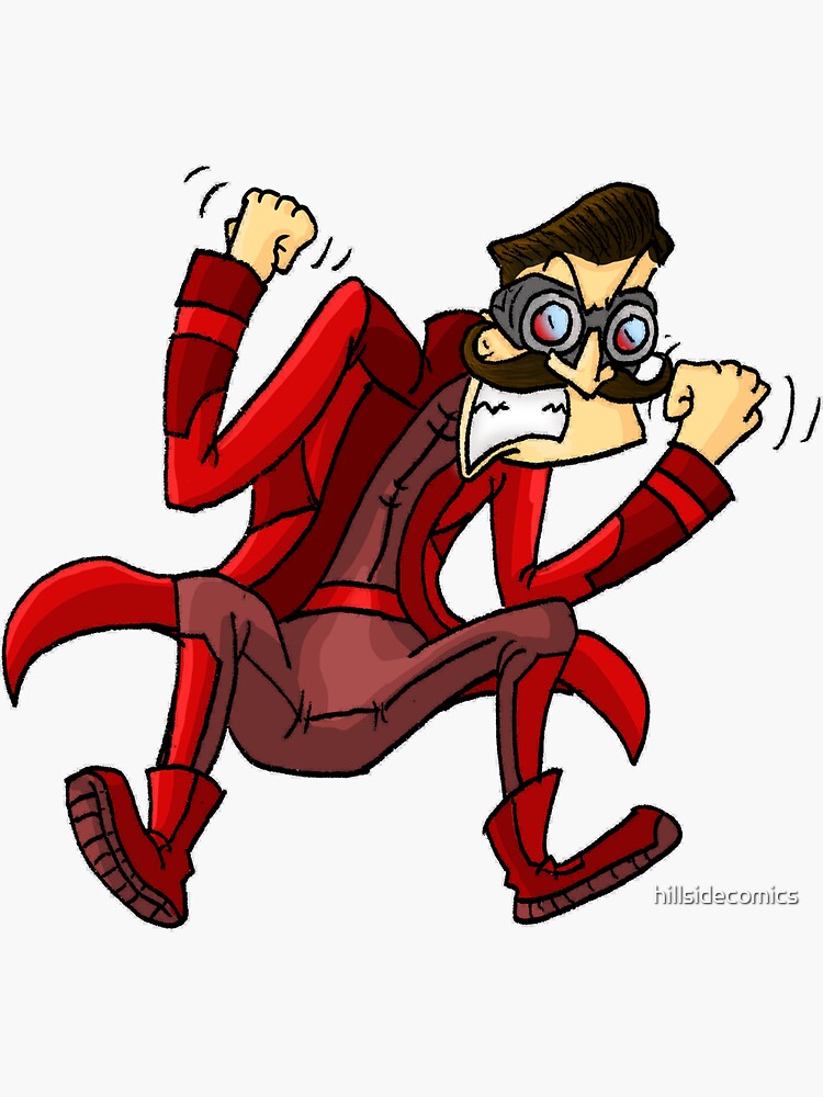 "Angry Robotnik" Sticker for Sale by hillsidecomics | Redbubble