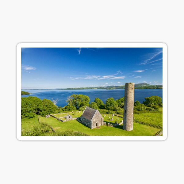 "Holy Island on Lough Derg" Sticker for Sale by upthebanner | Redbubble