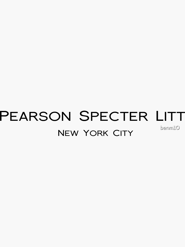 "PEARSON SPECTER LITT - SUITS - HARVEY SPECTER " Sticker for Sale by ...