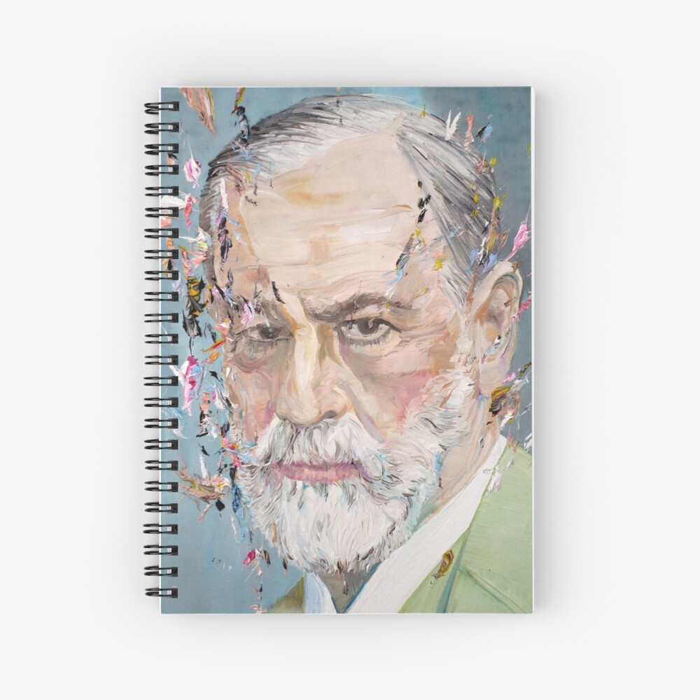 "SIGMUND FREUD - oil portrait" Spiral Notebook by lautir | Redbubble
