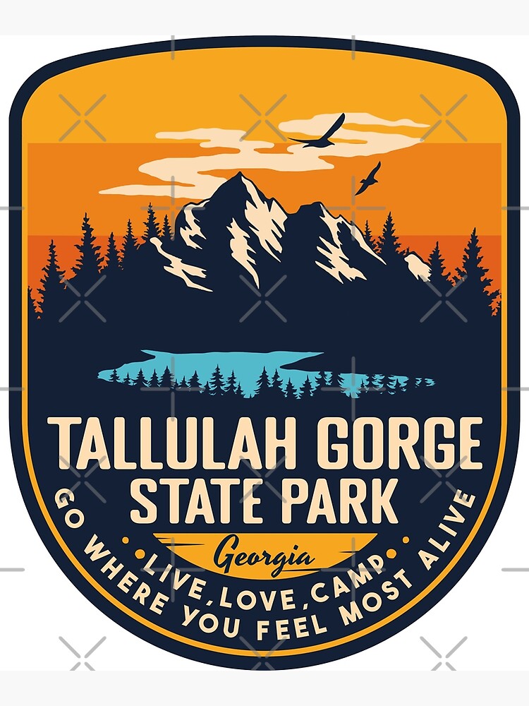 "Tallulah Gorge State Park Georgia GA Badge Forest and Wilderness " Poster for Sale by ...