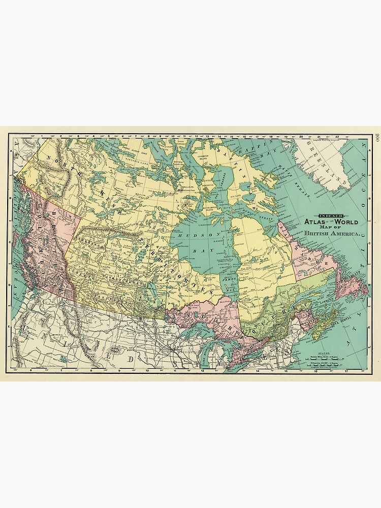 "Vintage Map of Canada (1897)" Poster by BravuraMedia | Redbubble