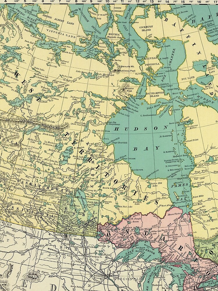 "Vintage Map of Canada (1897)" Scarf for Sale by BravuraMedia | Redbubble