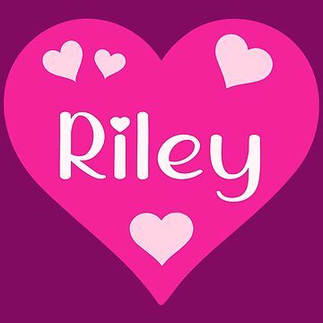 "Riley Name Pink Heart " Sticker for Sale by jeallan | Redbubble