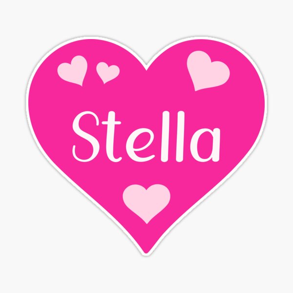 Stella Name Logo Stella Name Cute Heart" Photographic Print For Sale