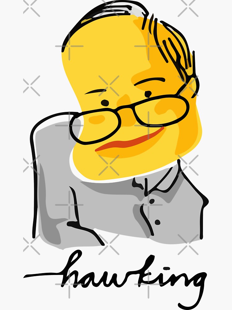 "Stephen Hawking" Sticker for Sale by kazadsaid | Redbubble