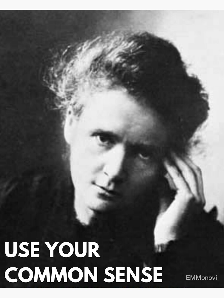 "use your common sense" Sticker for Sale by EMMonovi | Redbubble