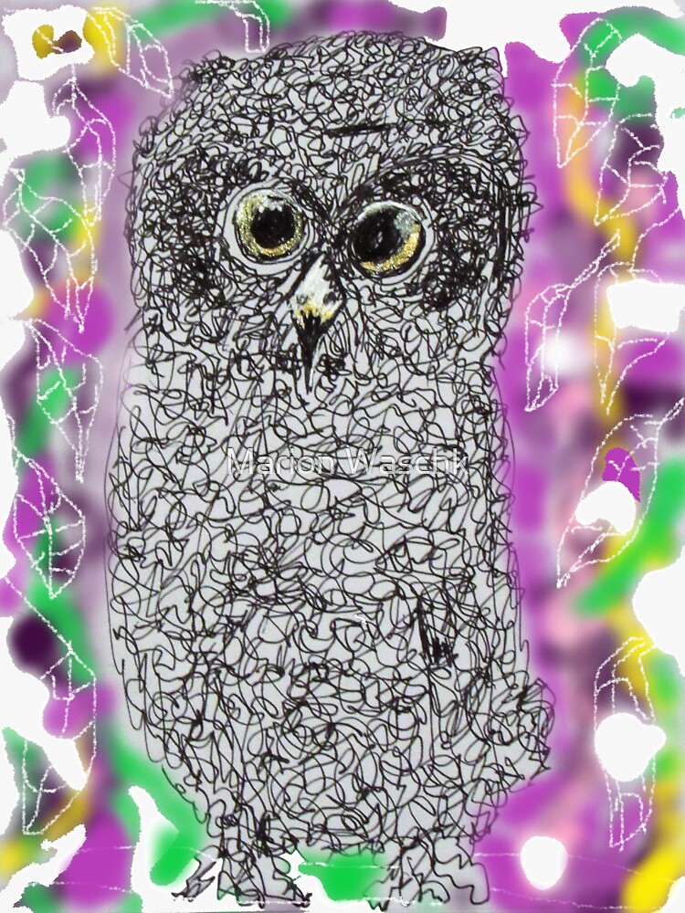 "small UHU colorful" Sticker for Sale by mwart | Redbubble