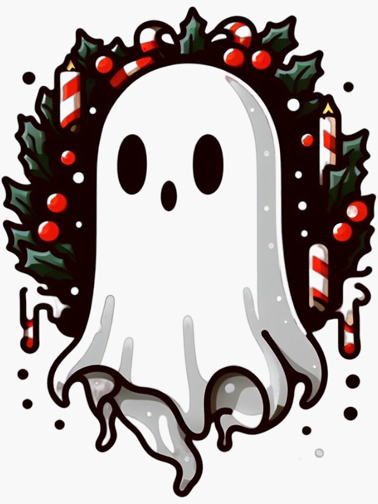 "Cute Christmas Ghost A Christmas Carol, Mistletoe Christmas Ghost with ...