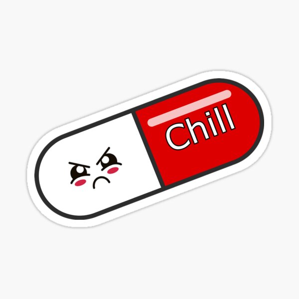 "Chill Pill" Sticker for Sale by BarracksWear | Redbubble