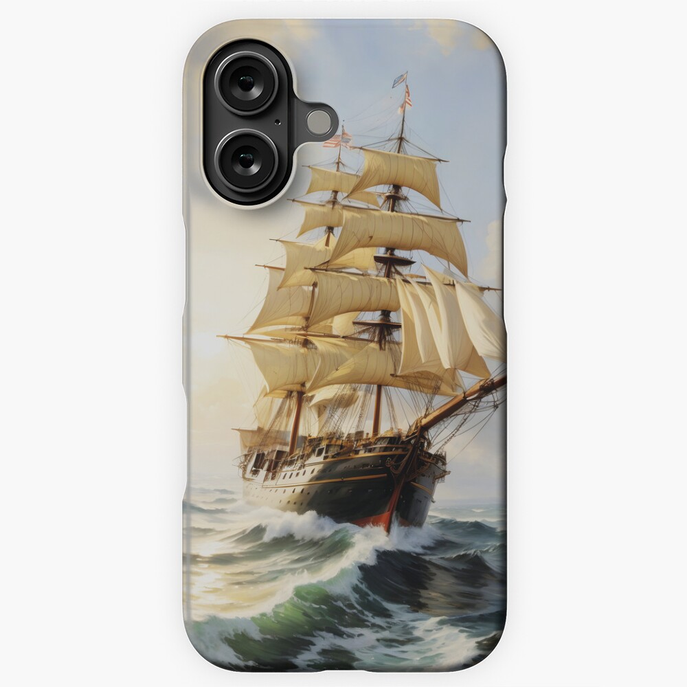 "Historic sailing ship in a storm on the high seas" Sticker by mk ...