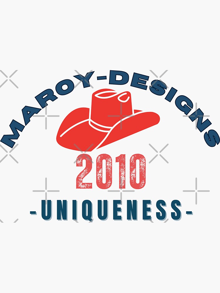 "A red hat of 2010." Sticker for Sale by MAROY-DESIGNS | Redbubble