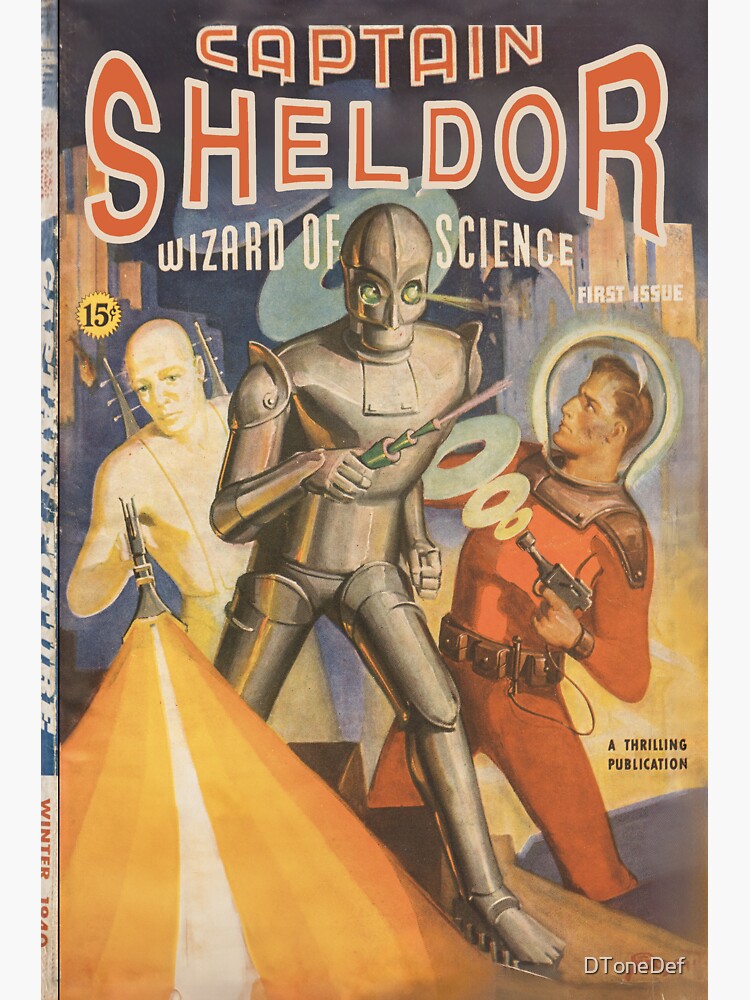 "Captain Sheldor Wizard of Science Artwork" Sticker for Sale by ...