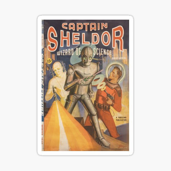 "Captain Sheldor Wizard of Science Artwork" Sticker for Sale by ...
