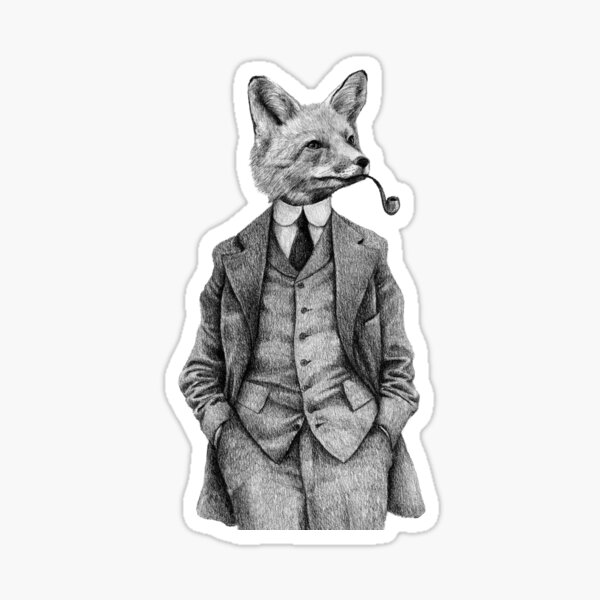 "The Fox" Sticker for Sale by mikekoubou | Redbubble