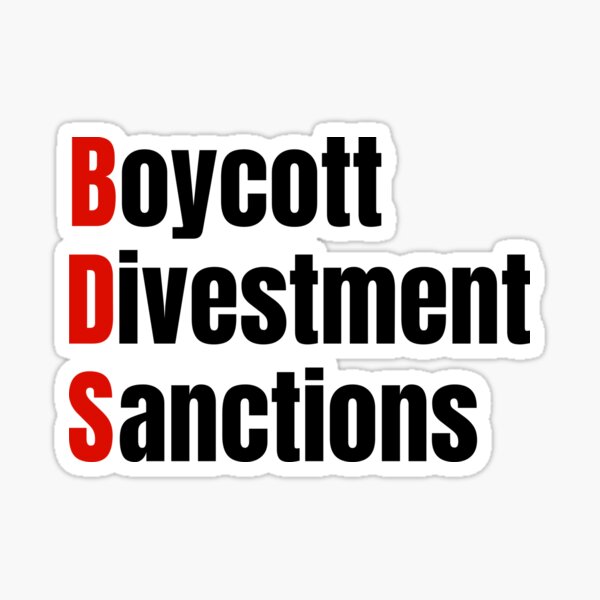 "Boycott Divestment Sanctions" Sticker for Sale by Randa Ranmania ...