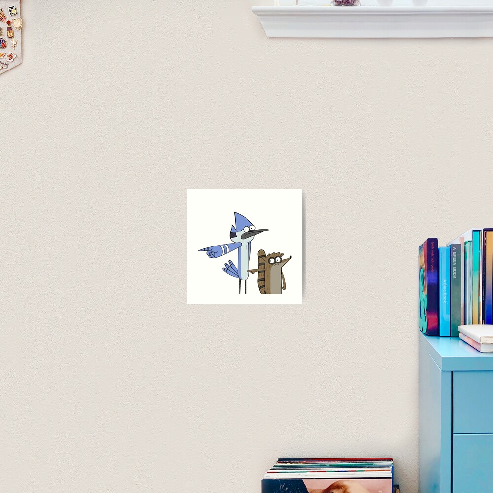 "Mordecai and Rigby Pointing" Sticker for Sale by killzak | Redbubble