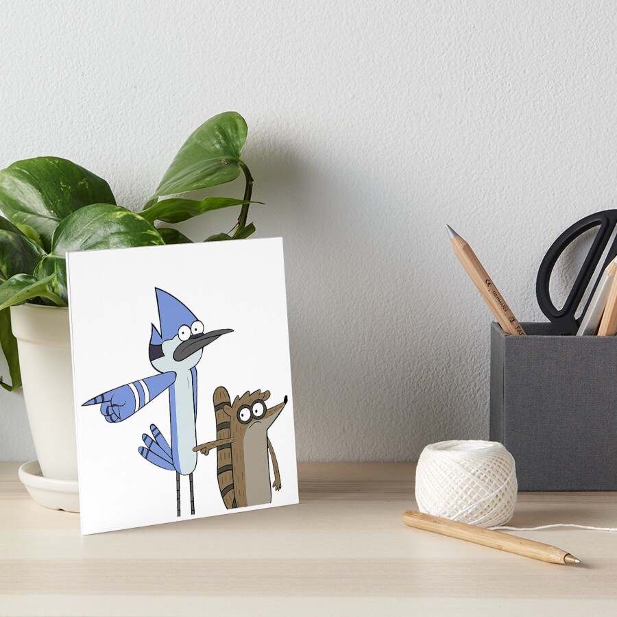 "Mordecai and Rigby Pointing" Sticker for Sale by killzak | Redbubble