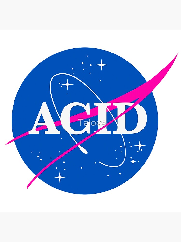 "Acid Logo Nasa" Poster by Taloos | Redbubble