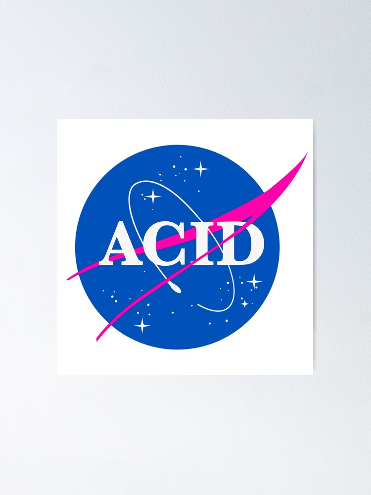 "Acid Logo Nasa" Poster by Taloos | Redbubble
