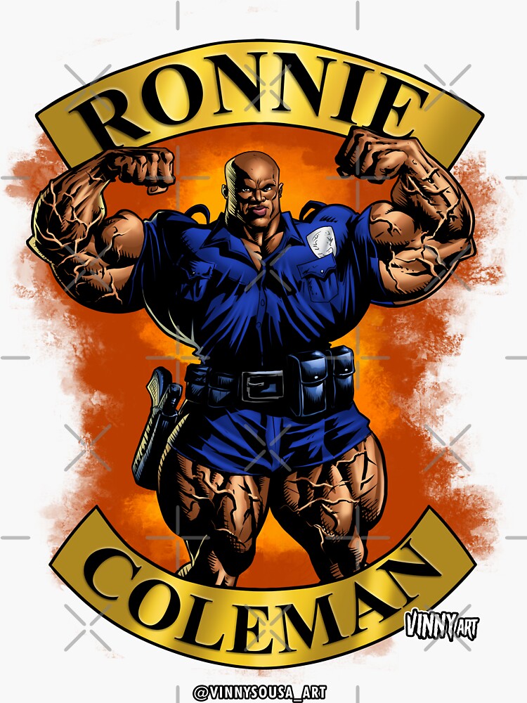 "Ronnie Coleman Police Officer" Sticker for Sale by VinnyartStore ...