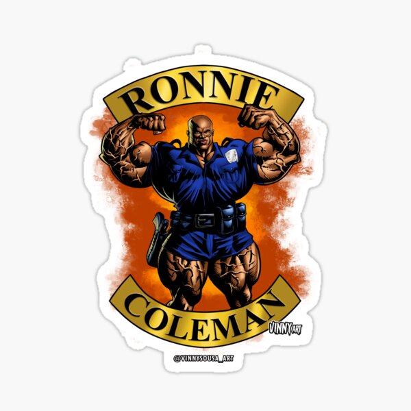"Ronnie Coleman Police Officer" Sticker for Sale by VinnyartStore ...