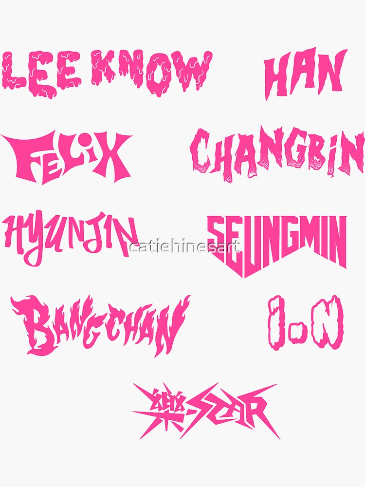 "Rock Star Stray Kids Sticker Sheet" Sticker for Sale by catiehinesart ...