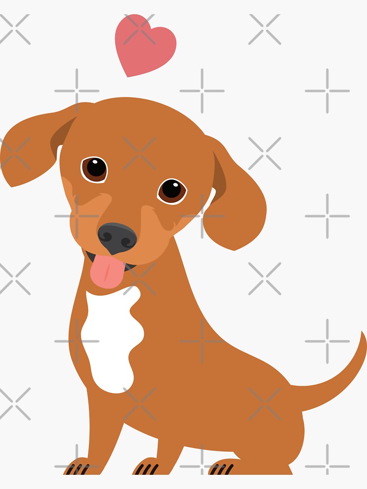 "Red White Chiweenie Dachshund Chihuahua Mix" Sticker for Sale by ...