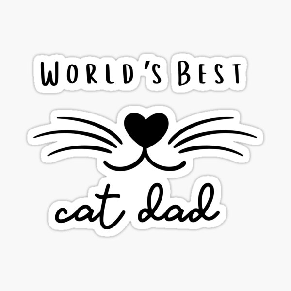 "World’s Best Cat Dad" Sticker for Sale by sunnygothdesign | Redbubble