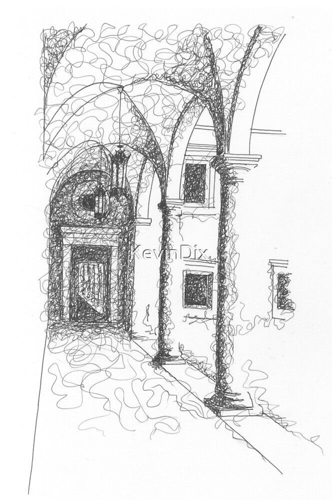 "Boston Public Library Scribble Pen and Ink Drawing" by KevinDix ...