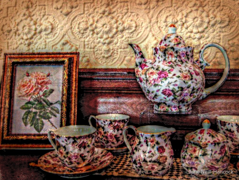 "Peaches and Cream Roses Tea Set, Lambert Castle Collection" by Jane ...
