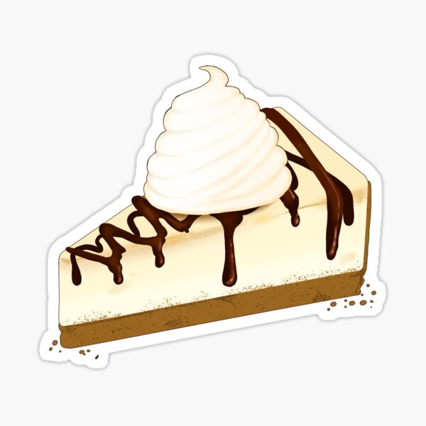 "Chocolate drizzle cheesecake" Sticker for Sale by littlejoker | Redbubble