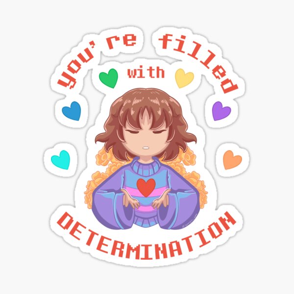 "Frisk- Determination (Undertale)" Sticker for Sale by lennenart ...