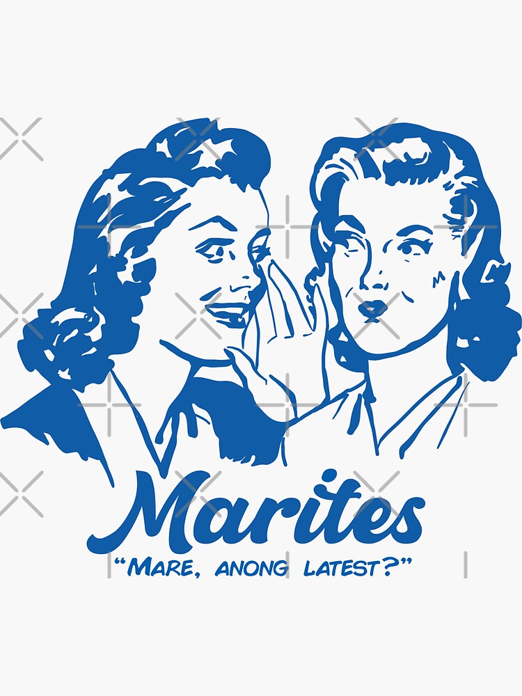 "CHISMOSA MARITES VINTAGE BLUE FILIPINA" Sticker for Sale by aydapadi ...