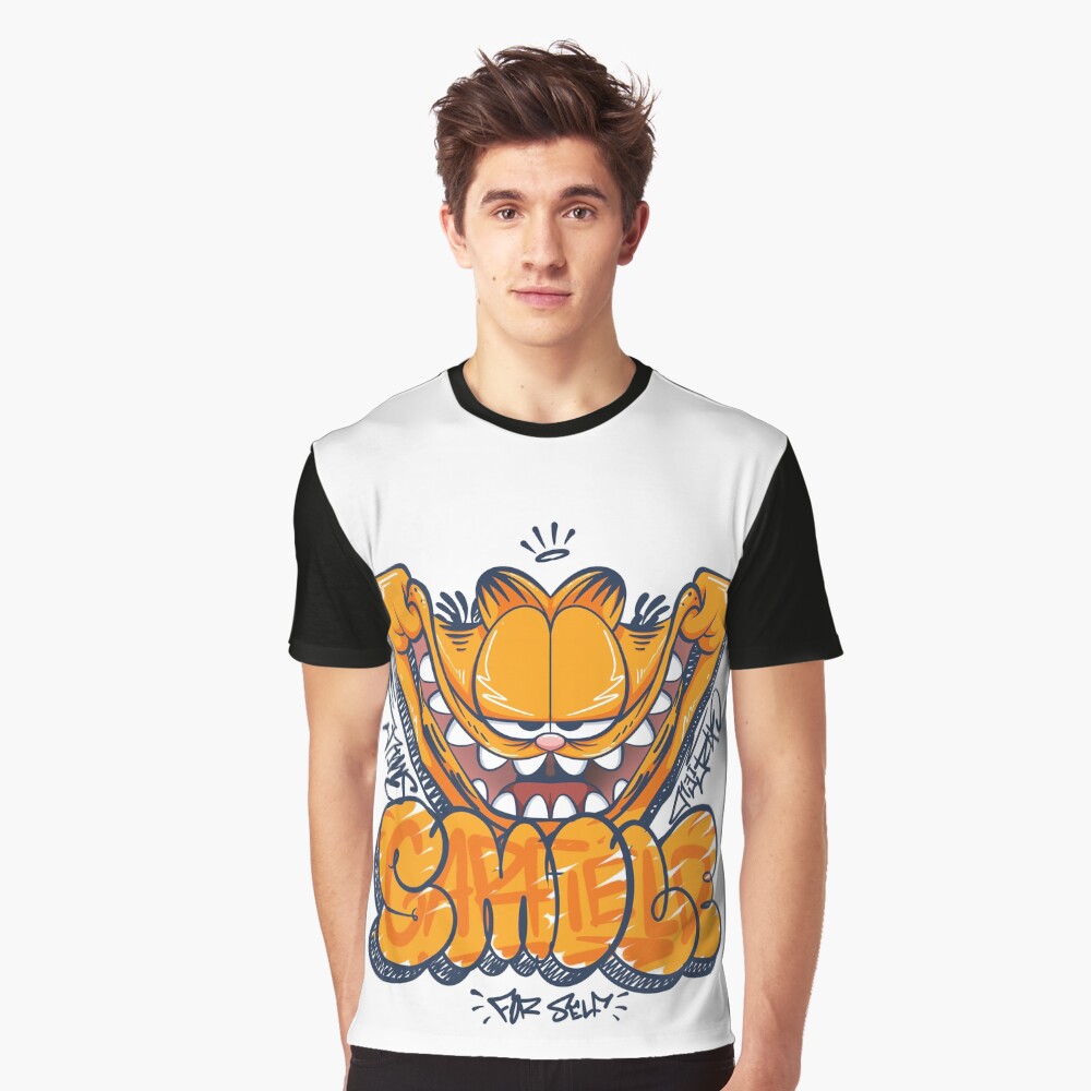 "Garfield Big Smile - Funny Cartoons" Sticker for Sale by Kaenteges ...