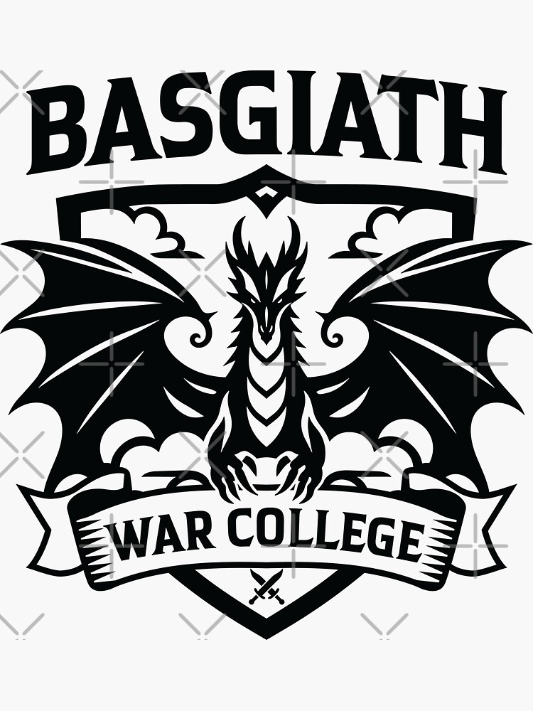 "Basgiath War College school crest badge Fourth Wing " Sticker for Sale ...