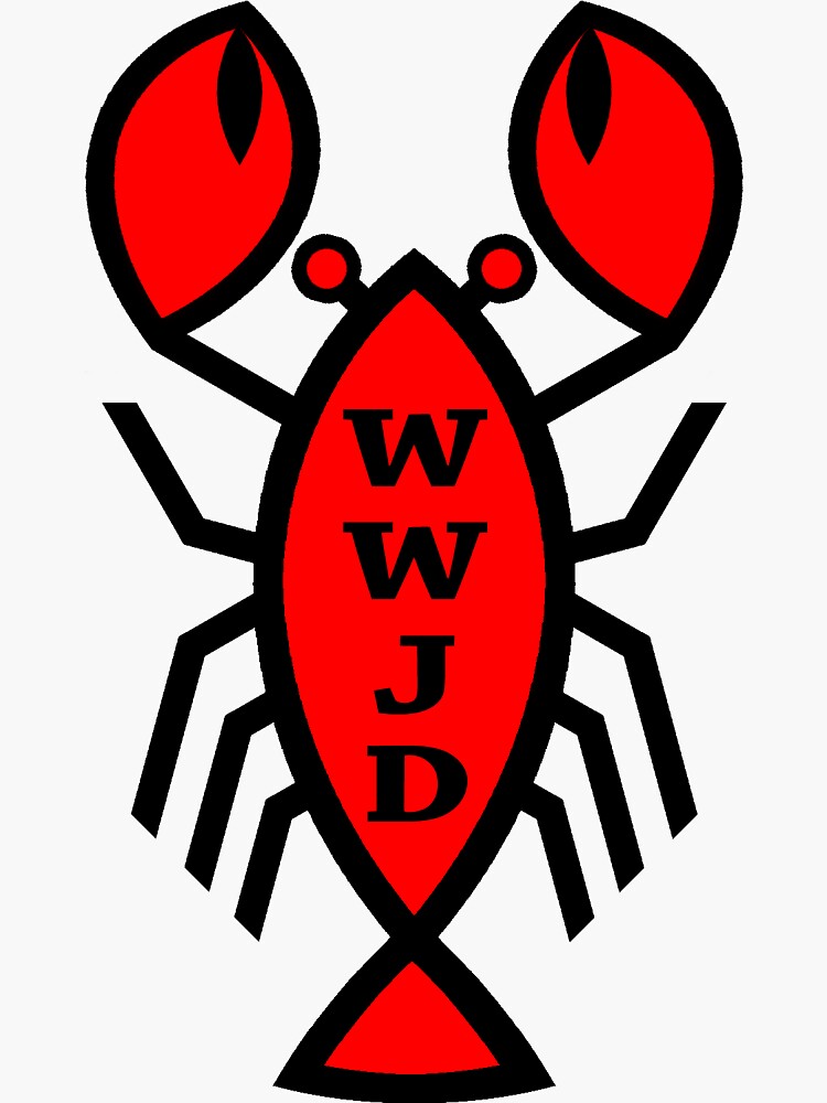 "Jordan B Peterson WWJD Lobster" Sticker for Sale by PrimalCold | Redbubble
