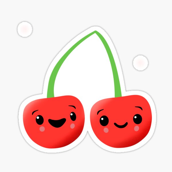 "Cute happy Cherry illustration " Sticker for Sale by gocreativepetto ...