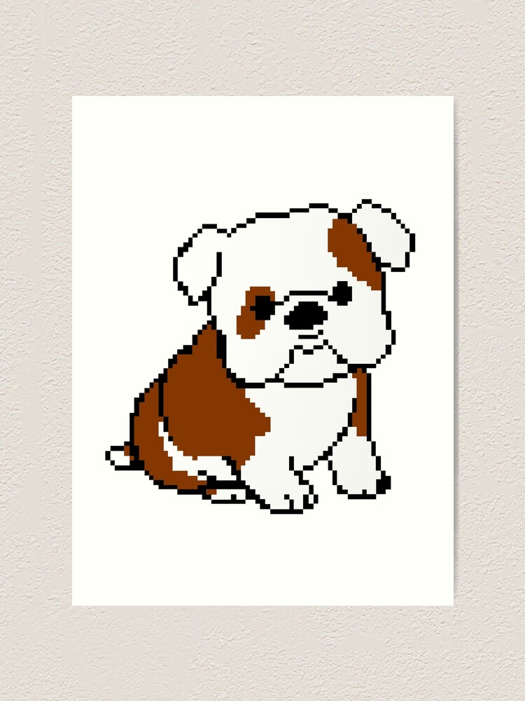 "Pixel Bulldog" Art Print for Sale by LeoBarros | Redbubble