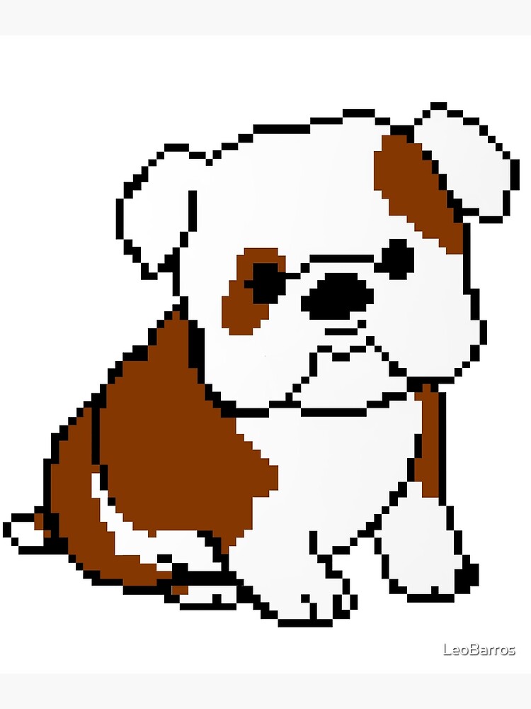 "Pixel Bulldog" Art Print for Sale by LeoBarros | Redbubble