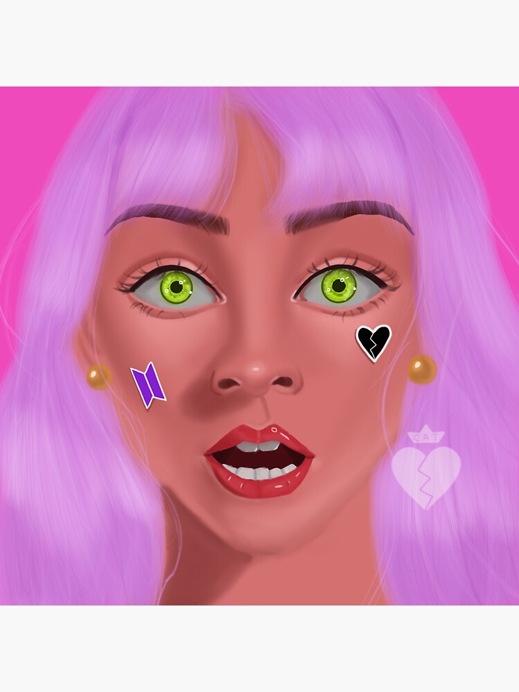 "Shocked sticker face" Sticker for Sale by KitCat225 | Redbubble
