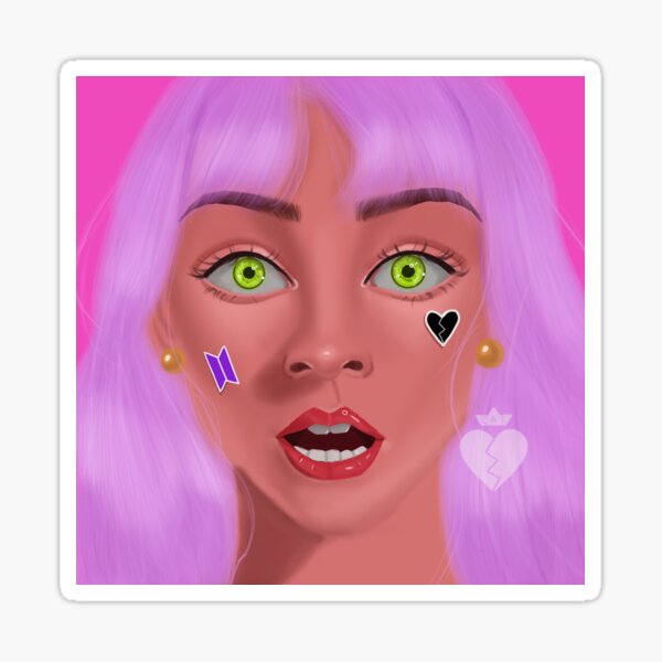 "Shocked sticker face" Sticker for Sale by KitCat225 | Redbubble