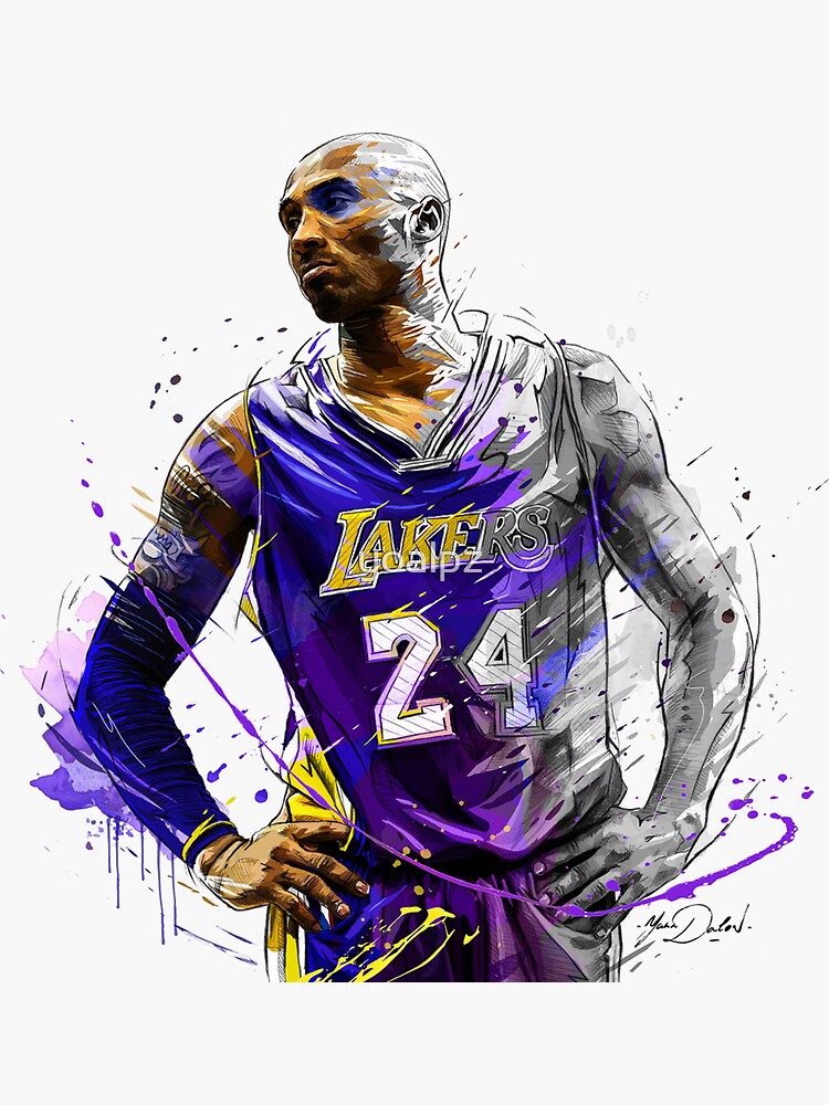 "KOBE DRaw 24" Sticker by yoalpz | Redbubble