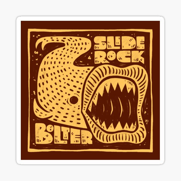 "Slide Rock Bolter Cryptid Woodcut Print Colorado Rocky Mountains ...