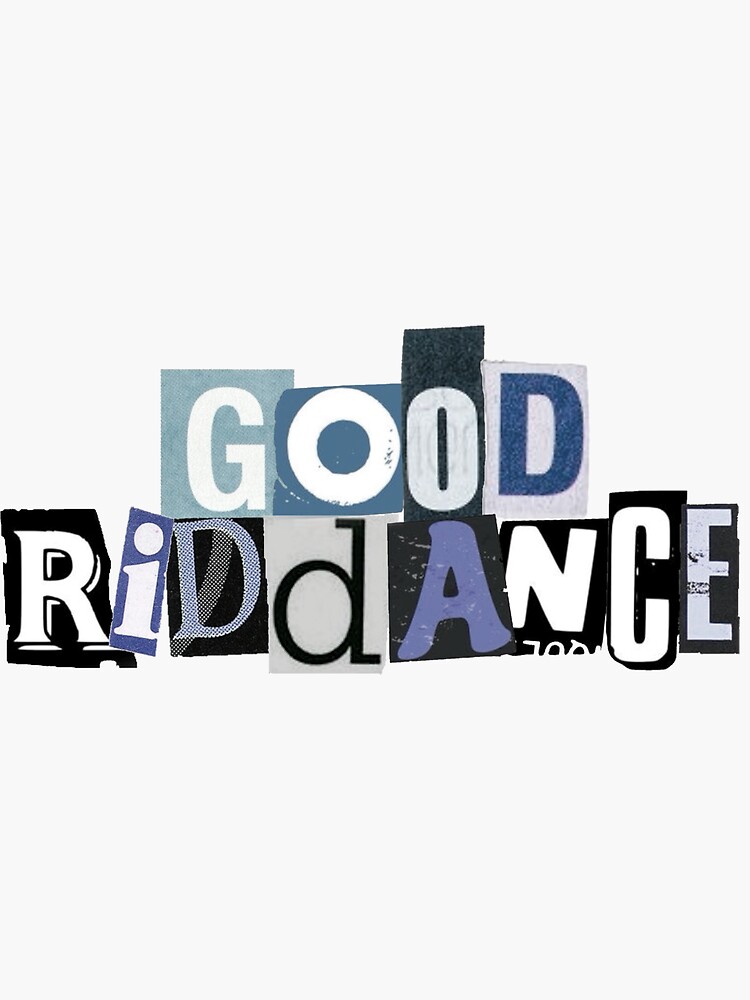 "Good Riddance Gracie Abrams" Sticker for Sale by NaomiesCorner | Redbubble
