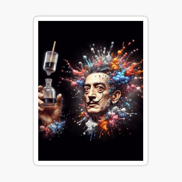 "Salvador Dali " Sticker for Sale by AiPoliviosArt | Redbubble