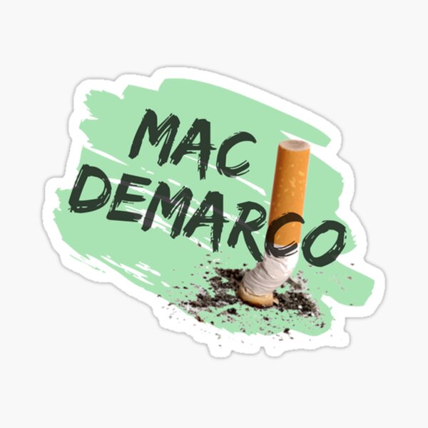 "mac demarco cigarette logo " Sticker for Sale by auranullnods | Redbubble