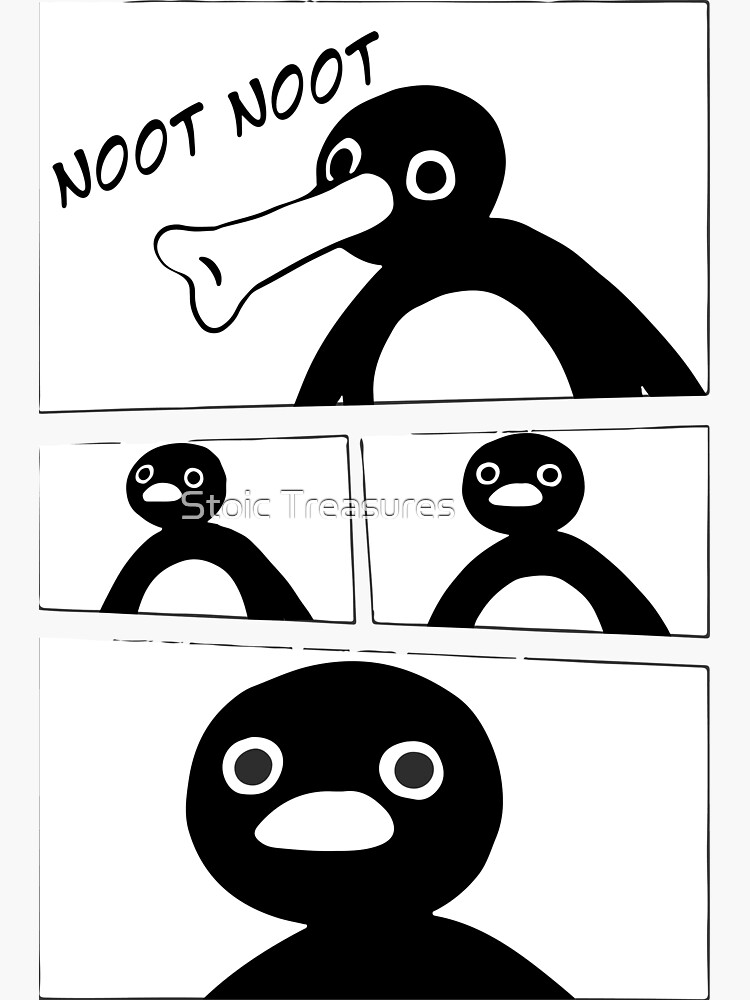 "Pingu horror looking" Sticker for Sale by Stoic Treasures ⭐⭐⭐⭐⭐ ...
